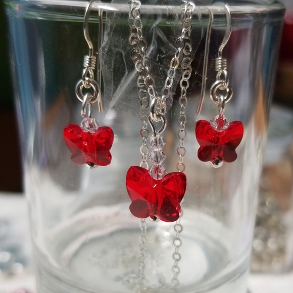 J & R Gems & Jewelry. | Jewelry | Sale Swarovski Crystal Red Butterfly ...